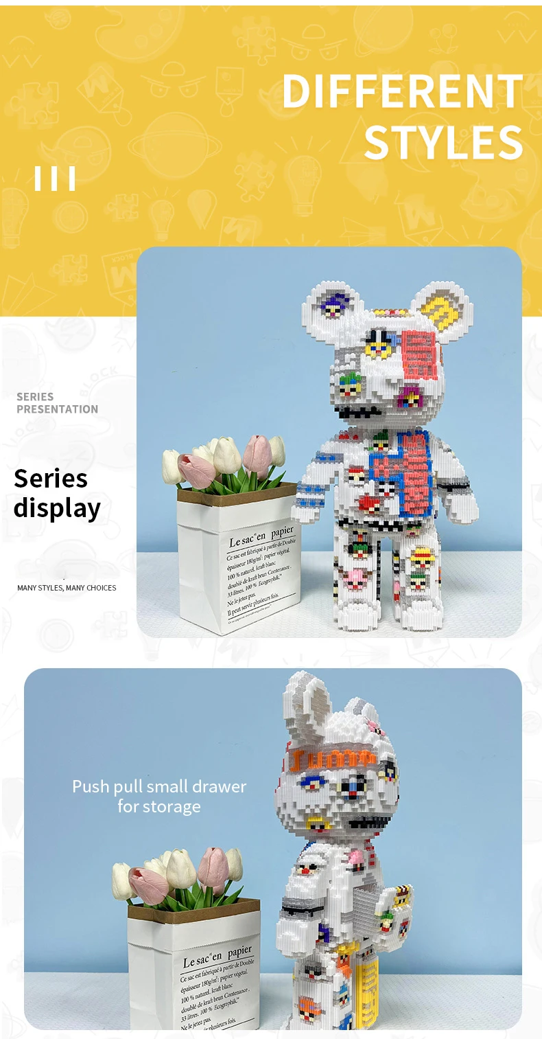 Wholesale Bear Building Blocks - Difficult Assembly Toys