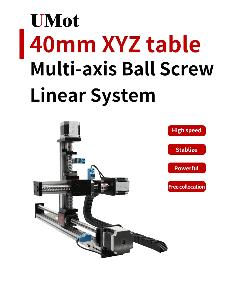 40 Ball Screw Linear Motion Module Linear Actuator Gantry Robot Xyz ...