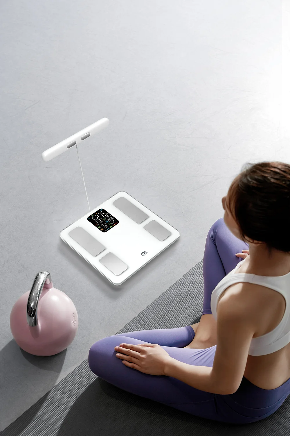 Big Va Screen Professional Body Weighing Human Health Monitor 8 Electrode Composition Analyzer ...