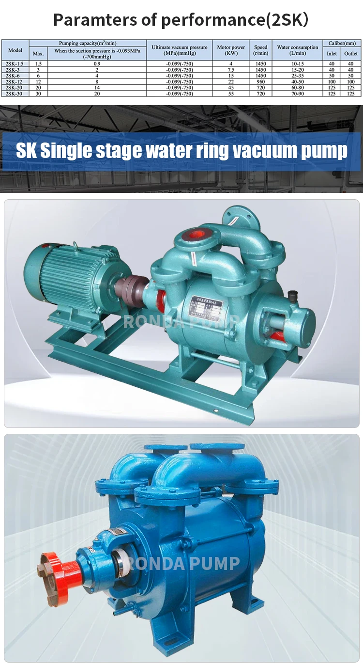 Sk/2sk Brick Machine Industrial Vacuum Pump High Vacuum Big-type Single ...
