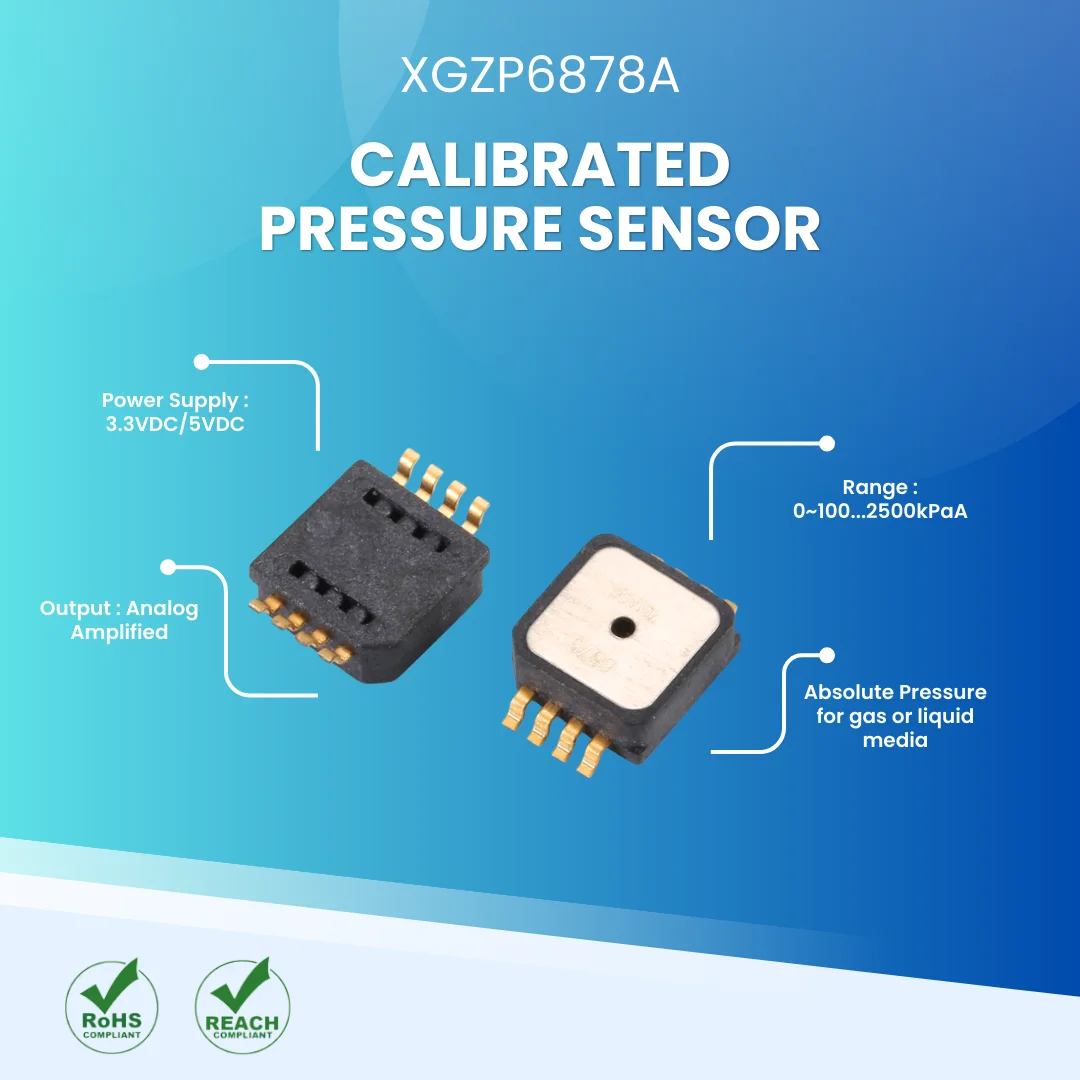 XGZP6878A15115KPA 15~115kPa Absolute SMT Package Analog Engine Control ...