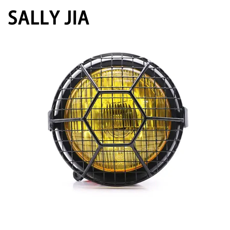 Cg/gn125 Retro Modified Circular Motorcycle Front Headlight Metal ...