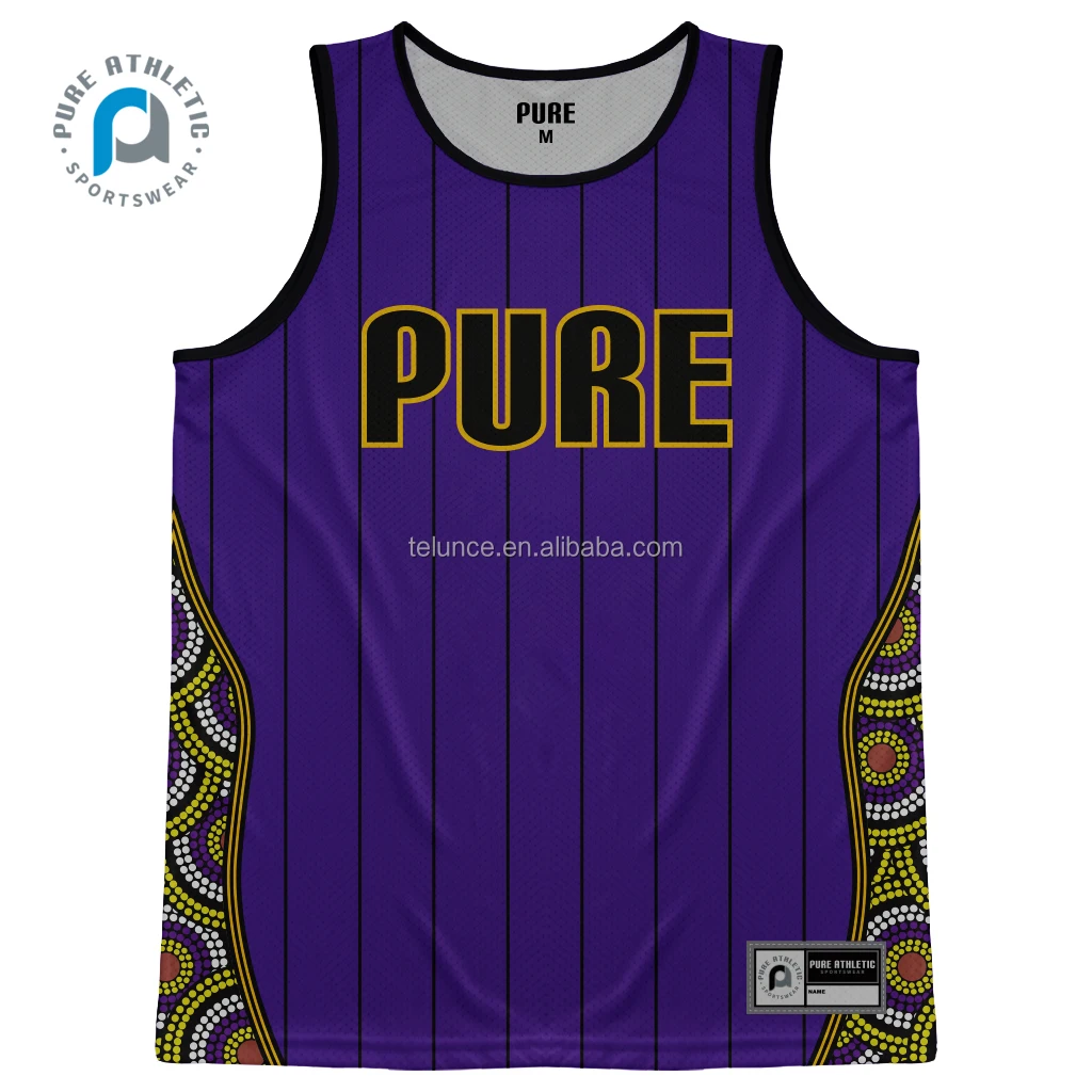 Pure Custom Full Sublimation Aboriginal Blank Touch Football Singlets ...