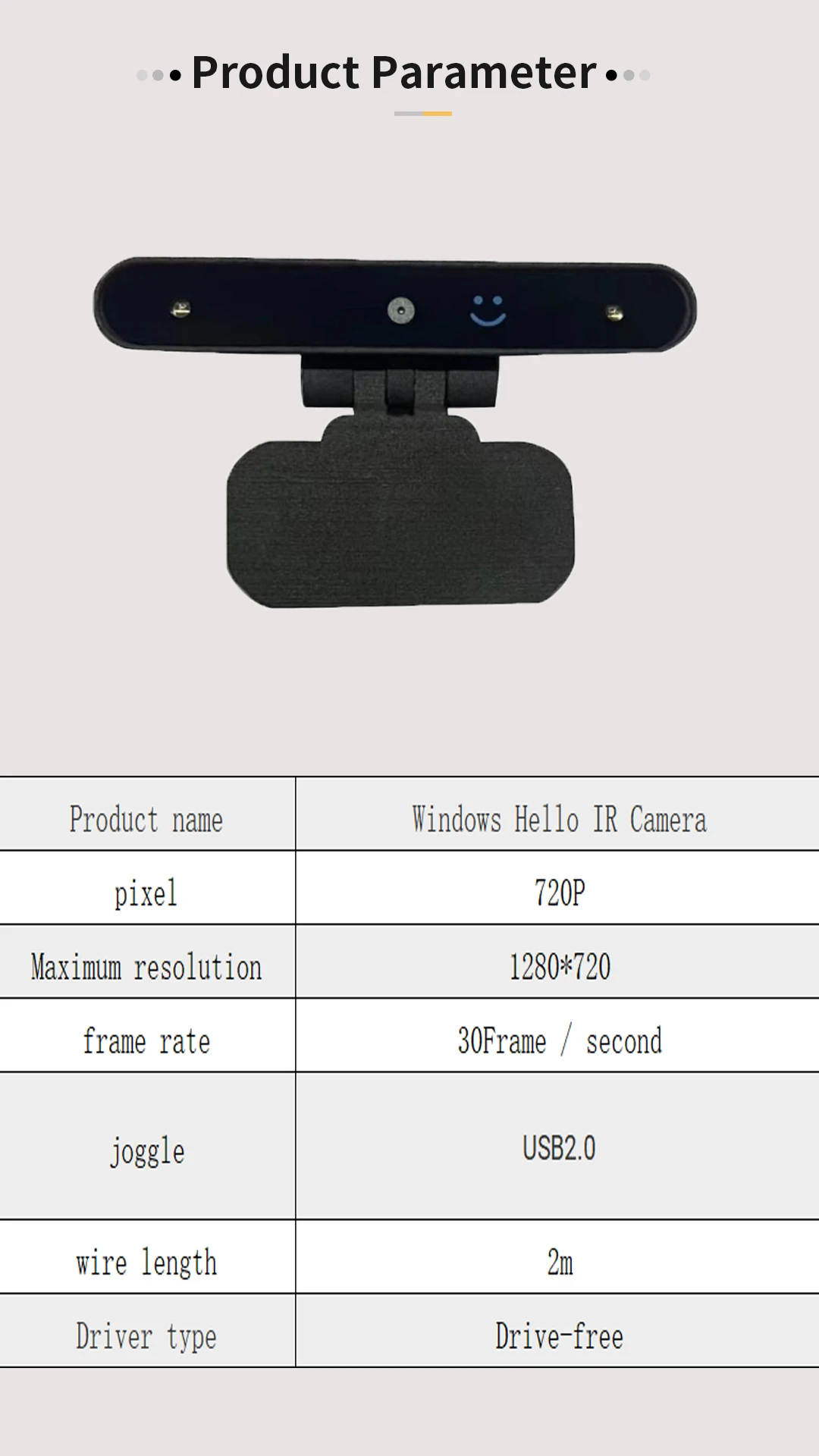 Face Recognition USB Camera for Windows Hello - 1080P, ODM