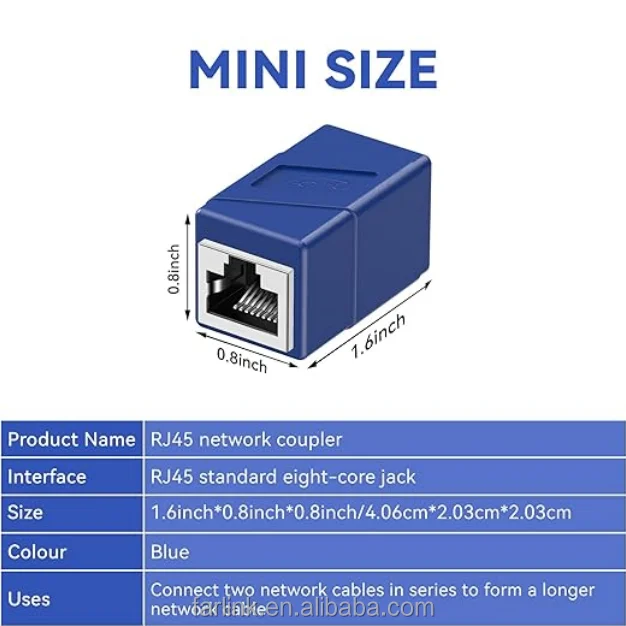 Factory Price Ethernet Adapters Female To Female Rj45 Coupler In Line ...