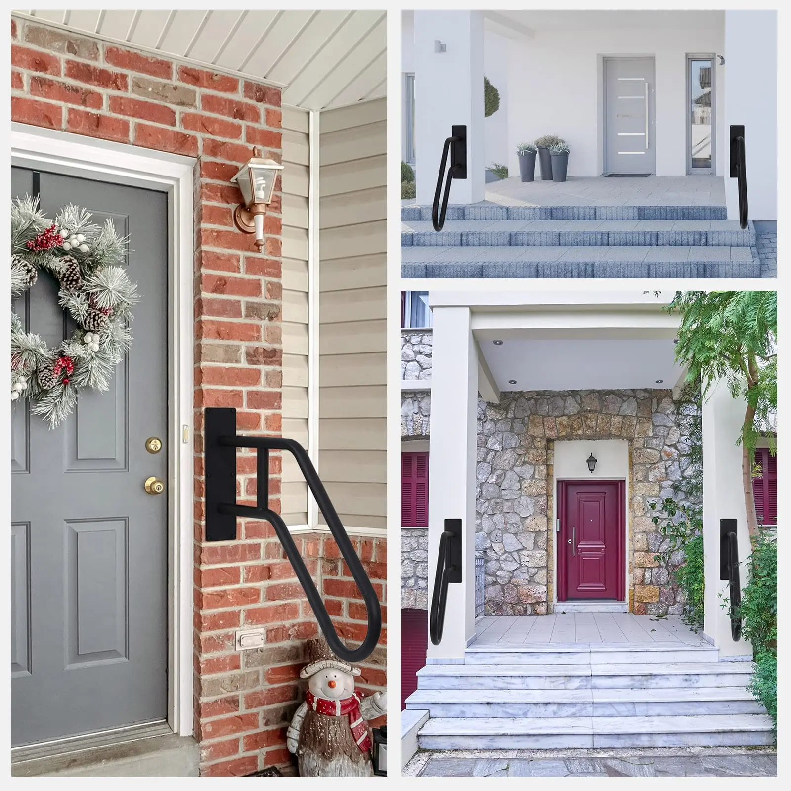 Wall Mounted Handrail - Durable U-Shaped Steel Handrail