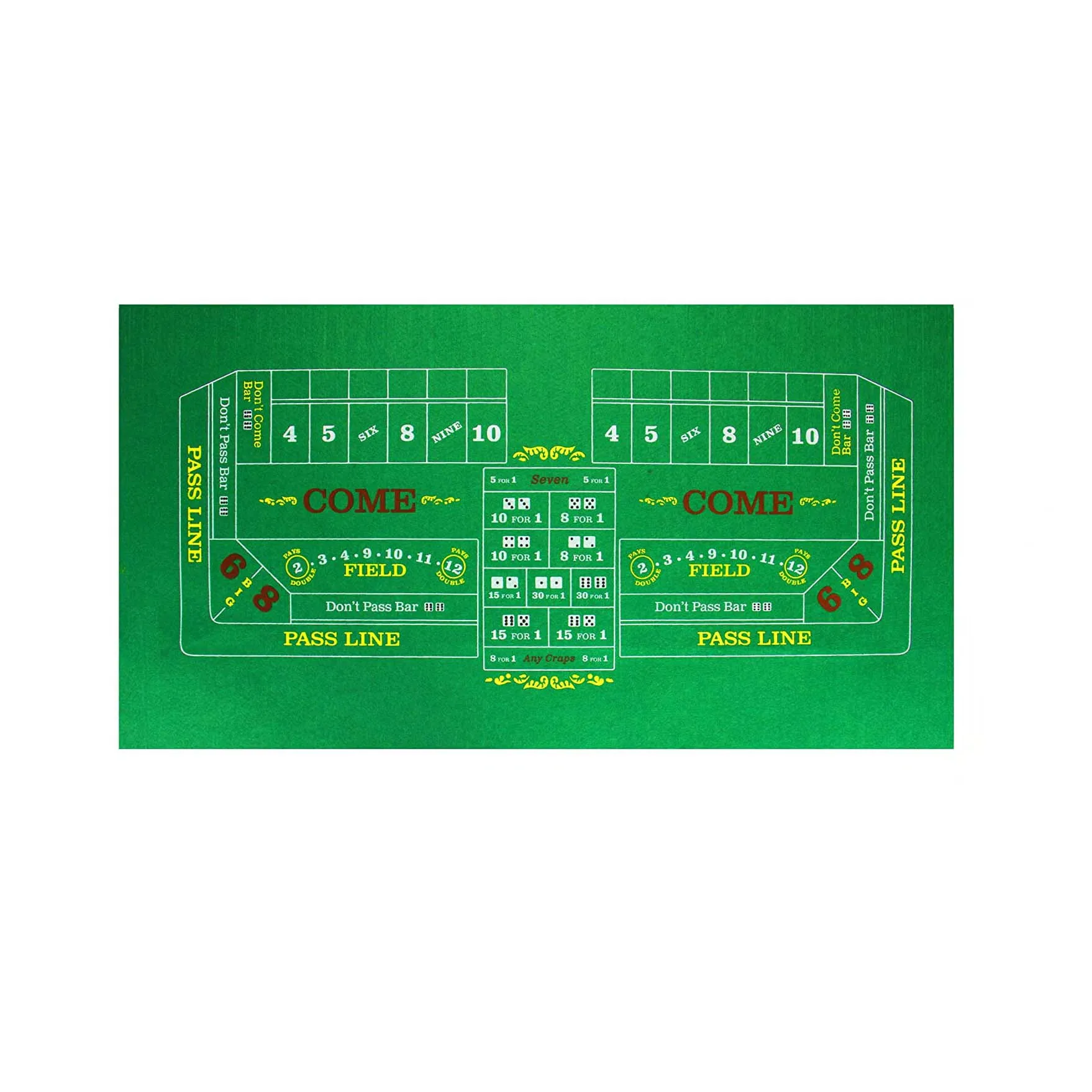 Gibbon Double-sided Felt Roll-up Casino Playing Mat Board Game Table ...