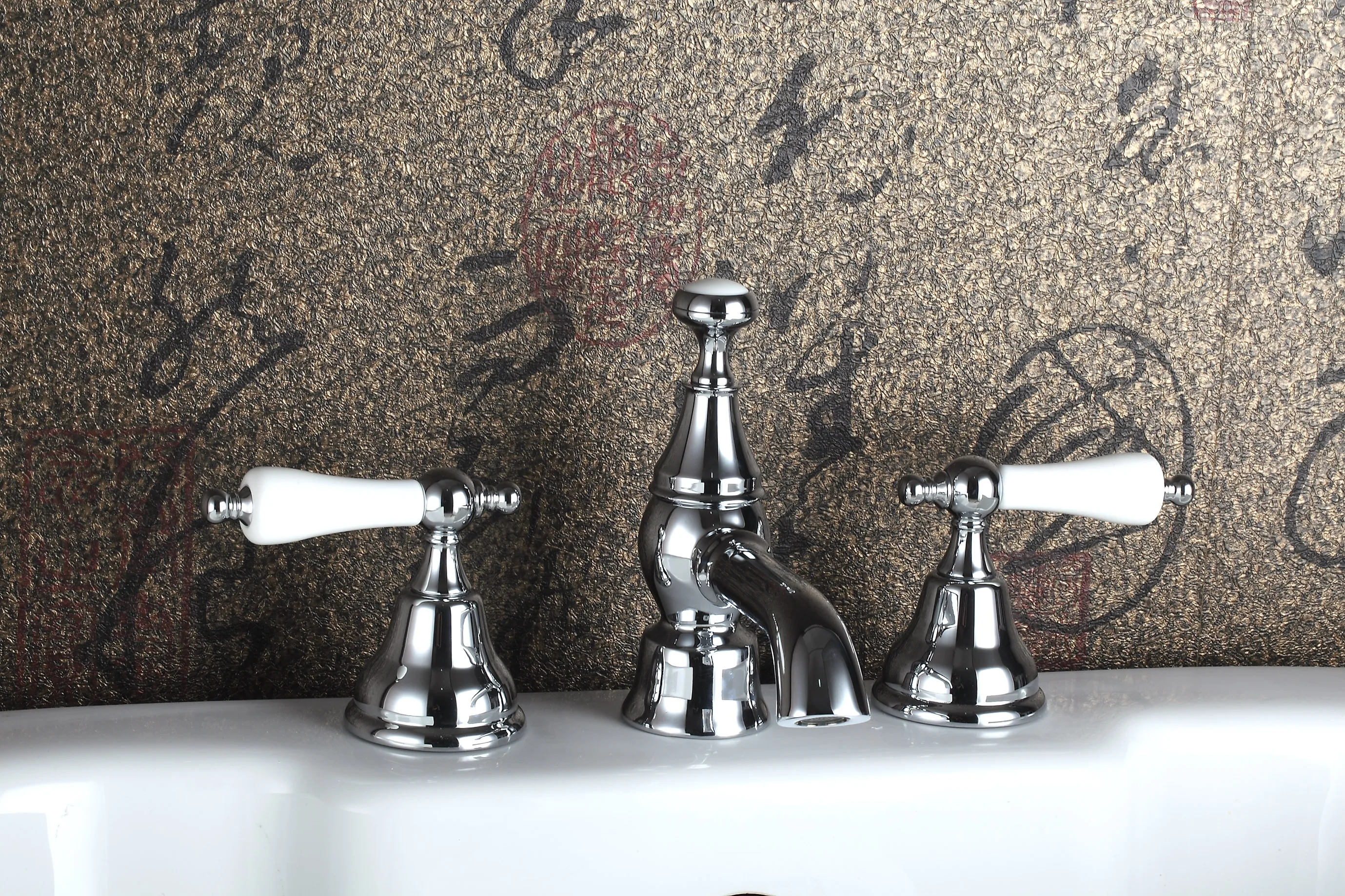 Gold Luxury Faucet Bathroom Head Shower Faucets Waterfall Face Basin ...