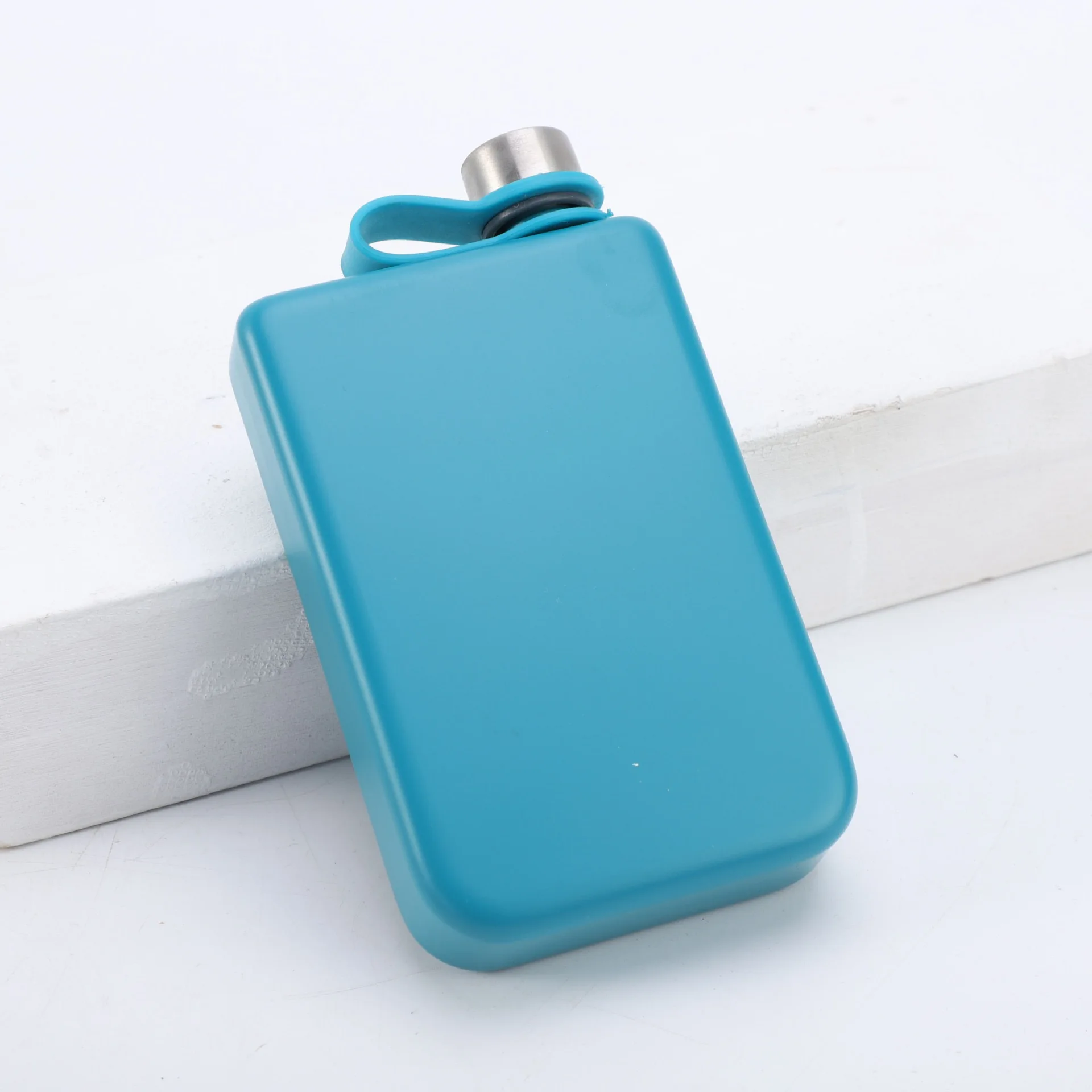 Modern Design 9oz Stainless Steel Creative Rectangular Outdoor Portable ...