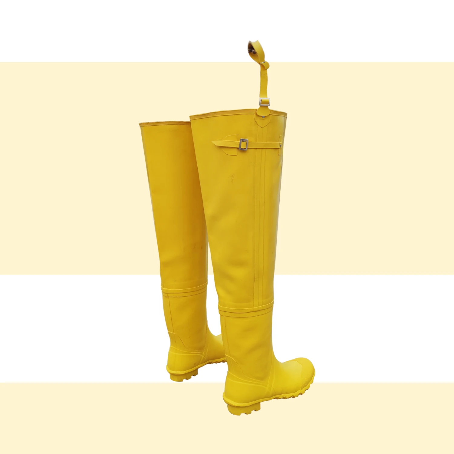 Customized Yellow Men's Rubber Waders for Fishing & Aquatics