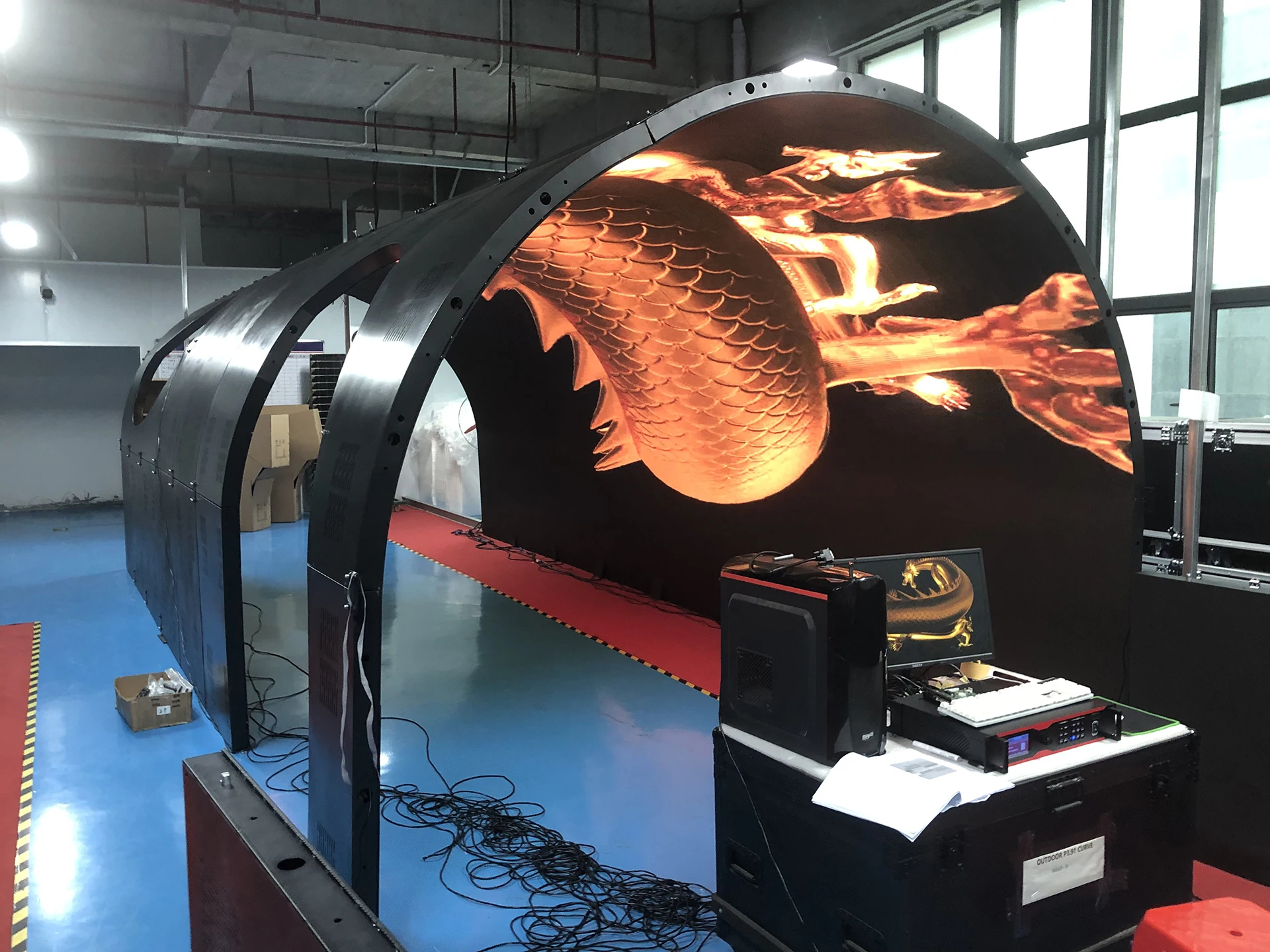 BESCAN Immersive LED Tunnel Display - High-Density Video