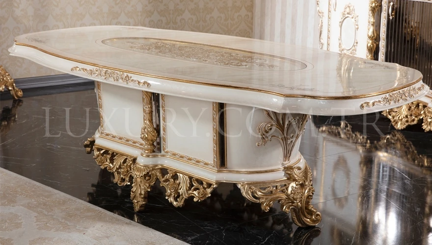 Modern Rectangular Tables Elegant Dining Room Sets European Style High ...