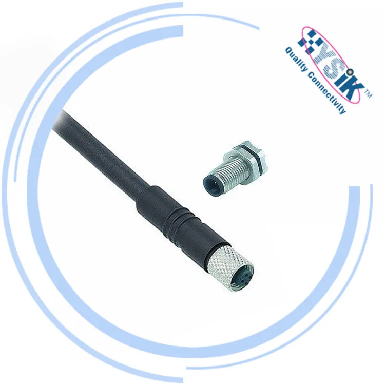 M Series Ip67 4 Pin Female Male Metal Non-shielded Waterproof Connector ...