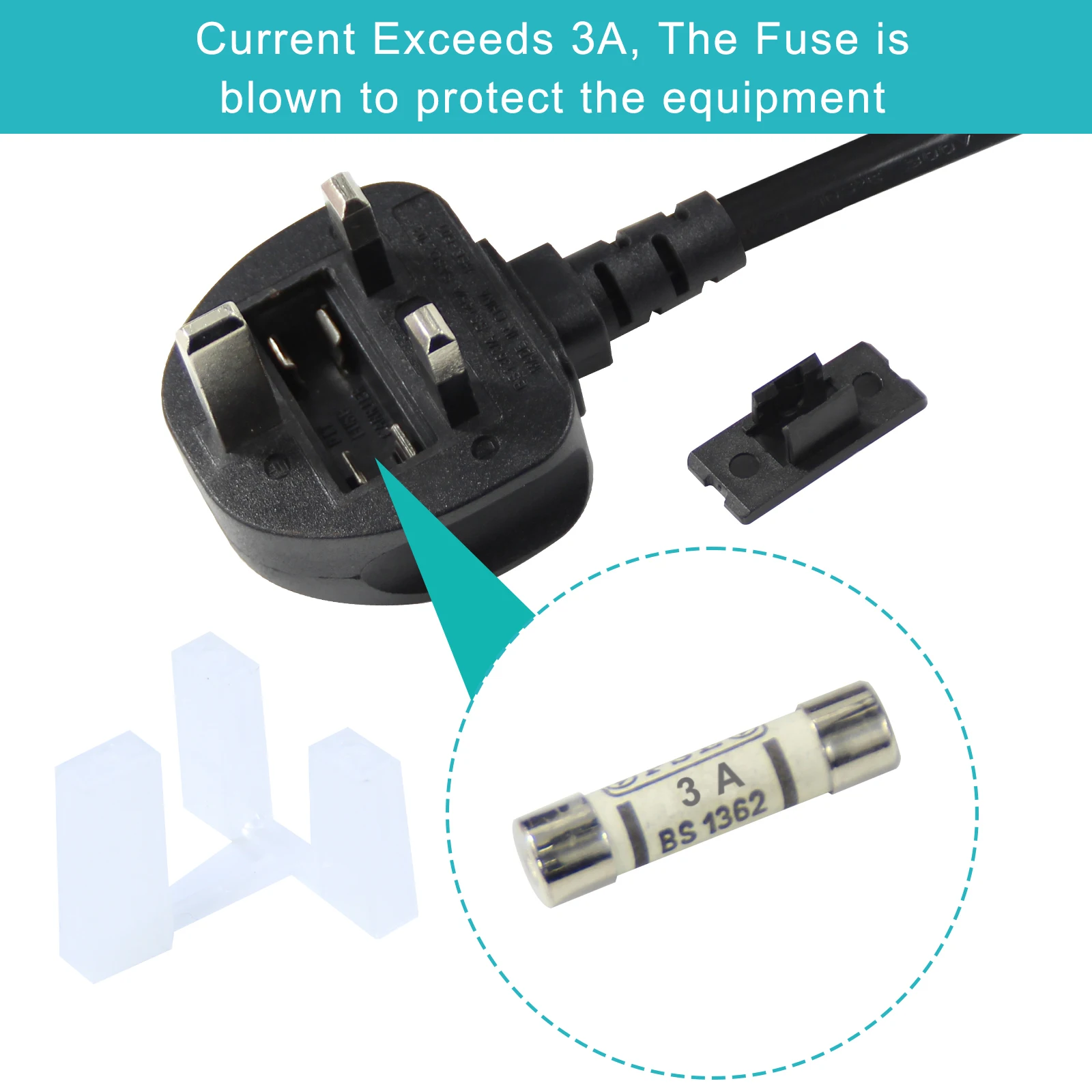 Bs 1363 To Right Angled Iec C7 Tv Power Lead Uk England 220v Electric ...