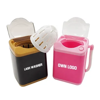 Own Logo Private Label Automatic Pink Black False Lash Eyelashes ...