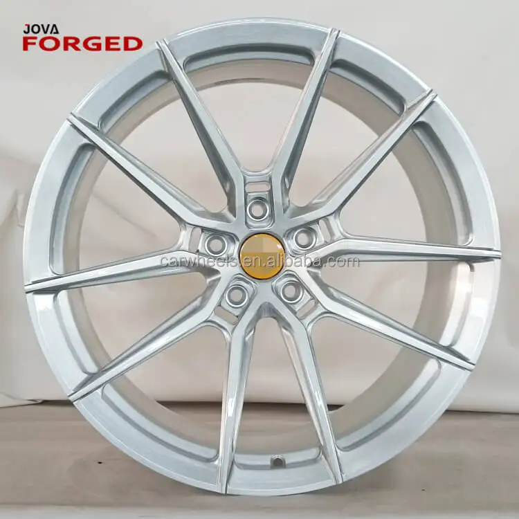 T6061 Brushed Silver Wide Rims 9.5-11.5 Forged Car Wheel Rim 20-24 Inch ...