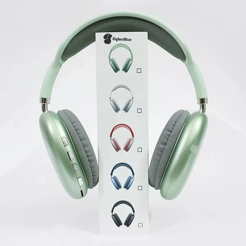 Cyber Blue Subwoofer P9pro Max Wireless Headphones Tws Strong Bass Type ...