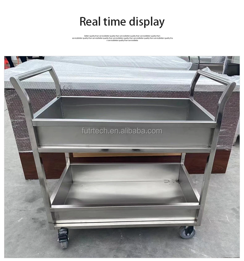 High Quality Three-tier Stainless Steel Dining Car Food Service Utility ...