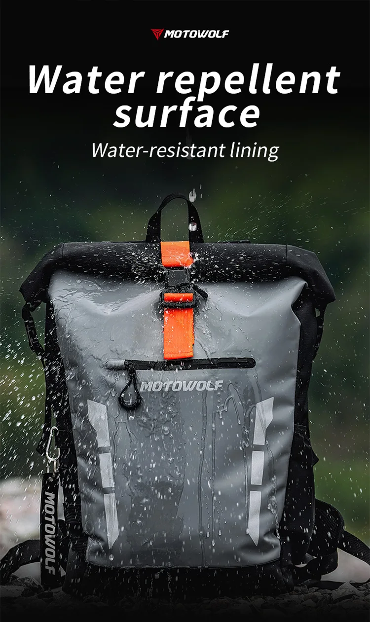 MOTOWOLF Waterproof Motorcycle Backpack - Ideal for Outdoor Riding