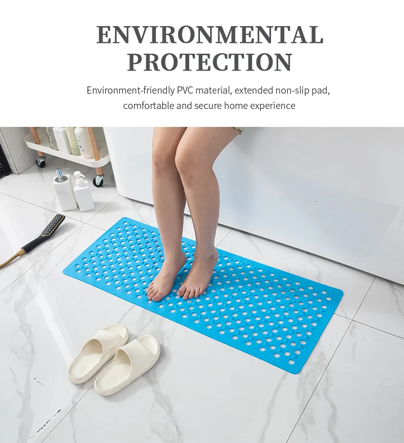 BPA FREE Non Slip Foot Scrubber Shower Bathroom Mat with Pumice Feet ...
