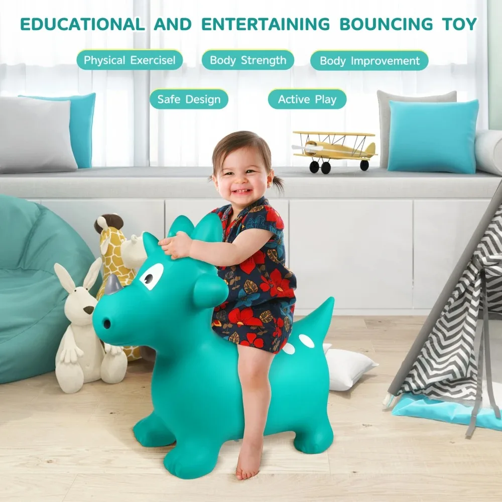 Istaride Ride On Toys Jumping Horse Bouncy Giraffe Hopper Inflatable ...