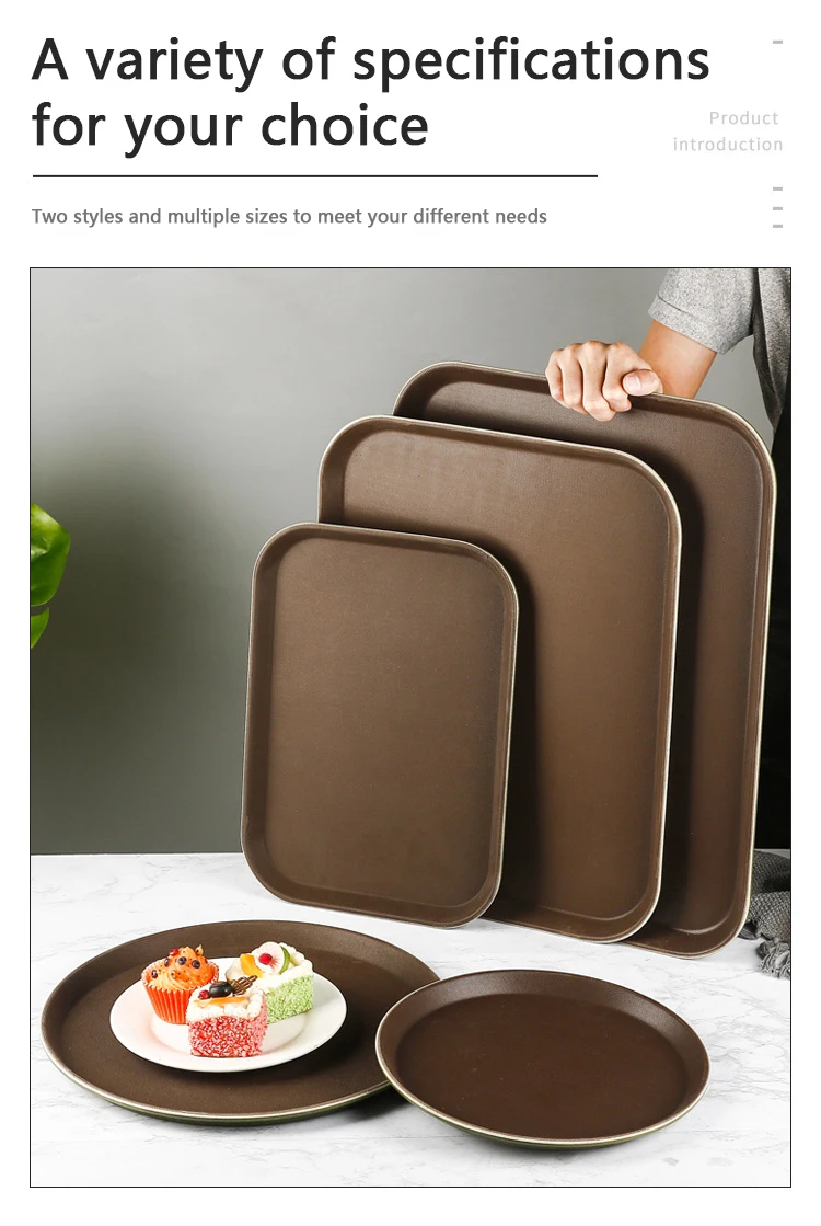 Best Quality Hotel Restaurant Plastic Abs Non-slip Serving Tray Fast ...