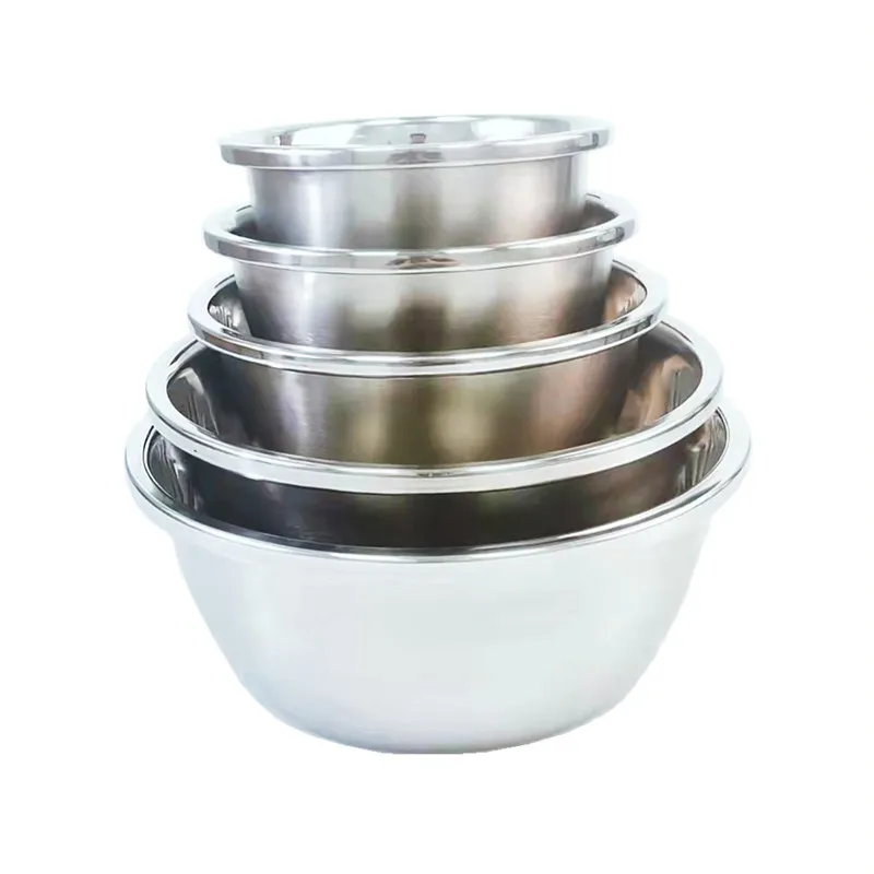Multiple Sizes Stainless Steel Cooking Mixing Bowl Baking Salad Bowl ...