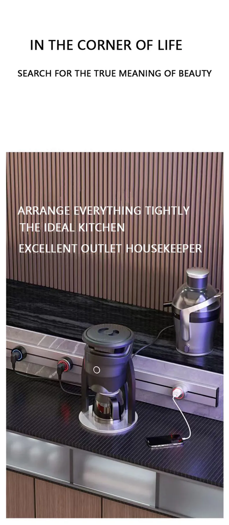 Aluminum Wall Outlet Movable Modular Track System Socket Concealed ...