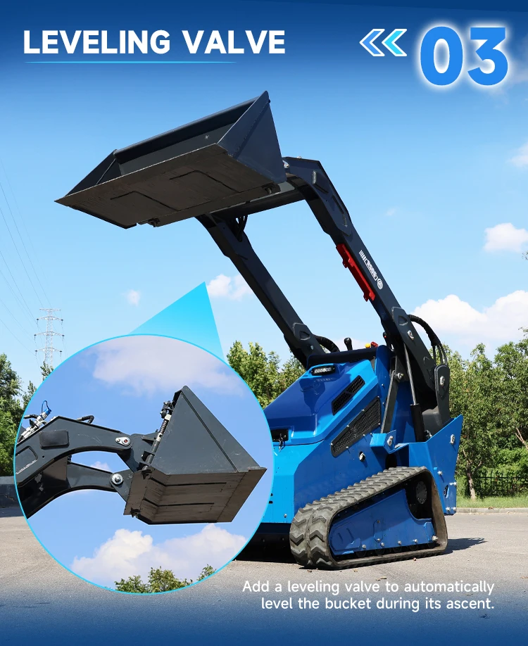 Free Shipping Diesel Loaders China Mini Tracked Sliding Skidsteer Front ...