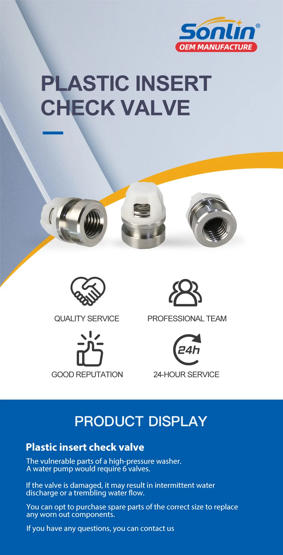 AR Pump Check Valve Core Backflow Protection Solutions Spring Checking ...