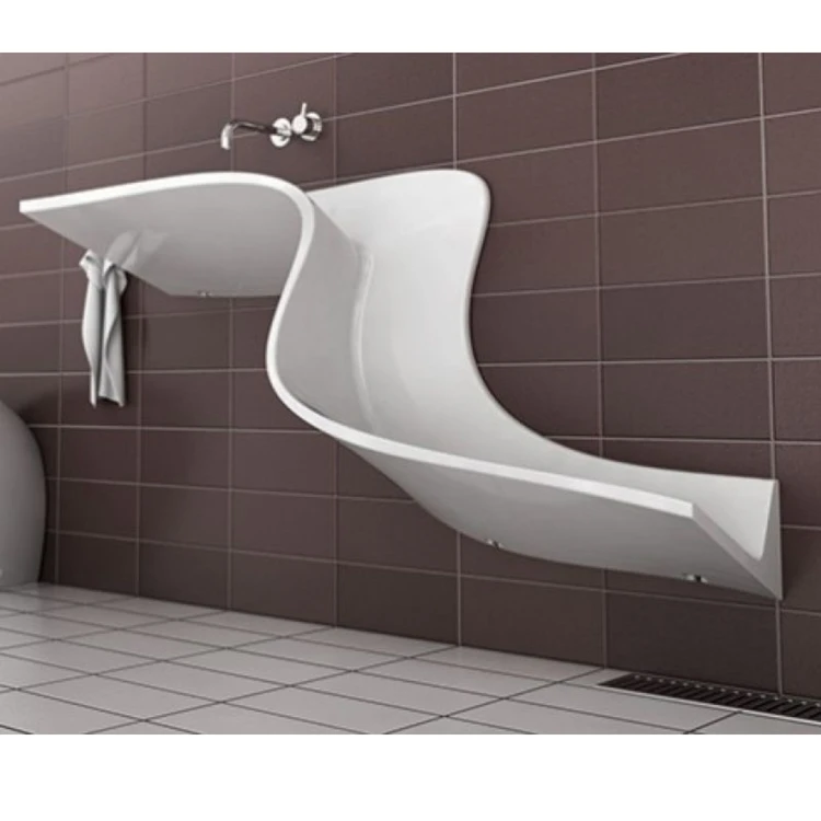 Luxury Italian Design Irregular Shape White Solid Surface Hotel Home ...