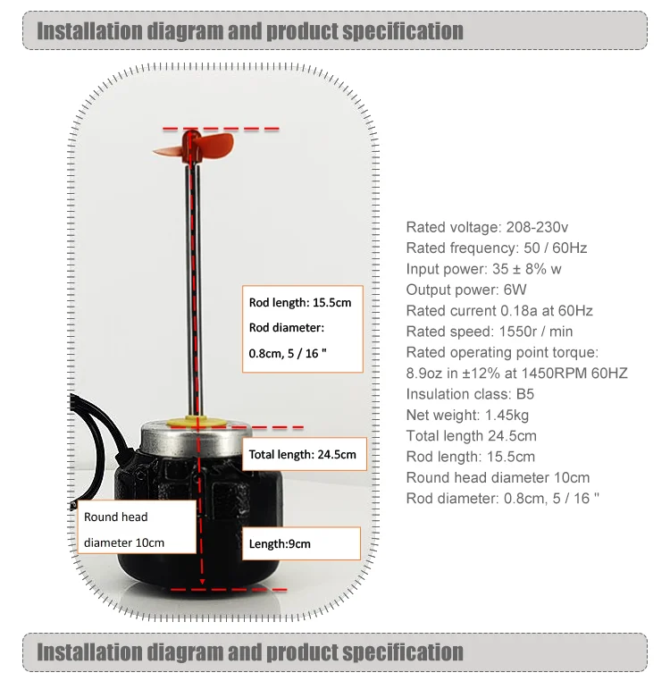 Stirring Electric AC Motors for Water Bath Coke Machines