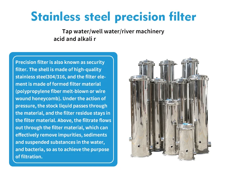 304 Stainless Steel Industrial Water Treatment Filter Plant Housing Pp ...