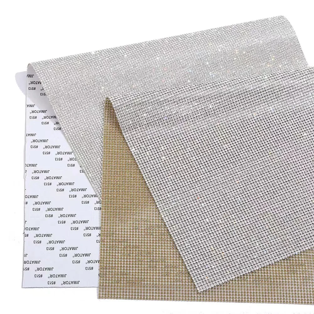 24*20cm Ss8 Iron On Transfer Crystal Stone Mesh Sheets Trimming Hot Fix ...