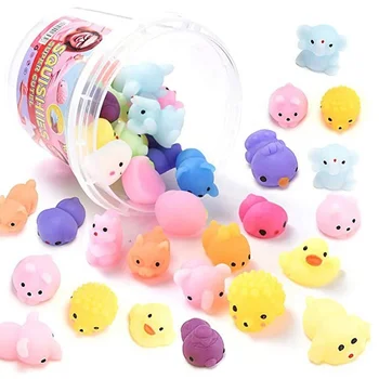 Custom Animal Bucket Squishies Mochi Squishy Toys Kids 36 Pcs Party ...