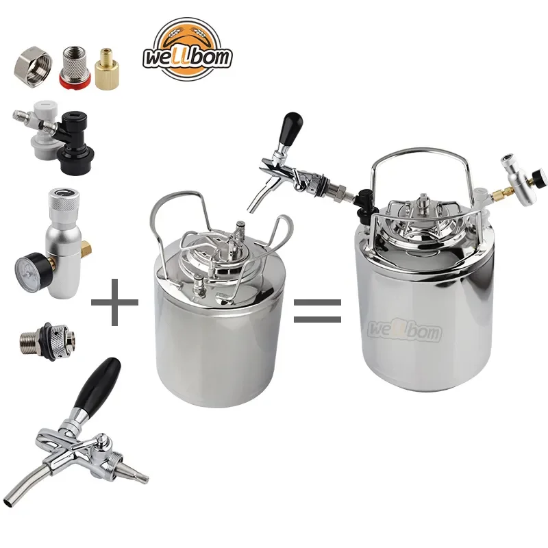 Homebrew 2.5 Gallon 10l Ball Lock Keg Stainless Steel Cornelius Keg ...