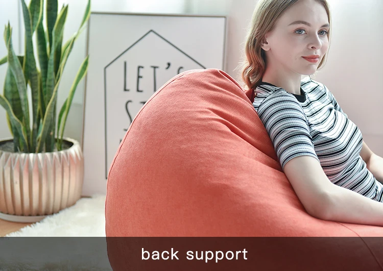 Gaming Dorm Floor Sofa Pear Big Bean Bag Cover Bed Room