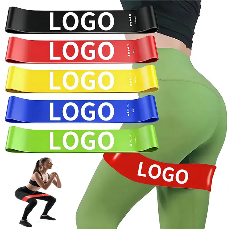 Small Stretching Training Resistance Loop Mini Sets of 5 pcs Pack Yoga ...