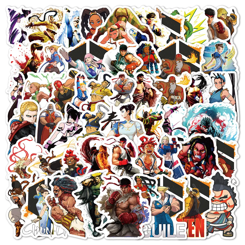 50Pcs Classic Game Street Fighter Graffiti Stickers For Bottle Gamepad ...