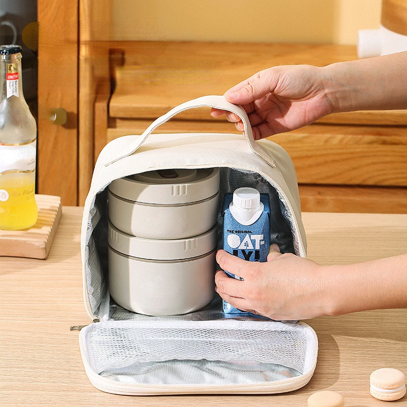 Insulated Lunch Box Cloth Bag Breakfast Bowl Food Jar Porridge Soup ...