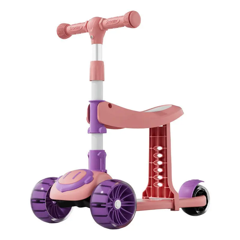 Girls Foot Kick Scooty Baby Toy 3 In 1 3 Wheel Scooters Hot Sale ...