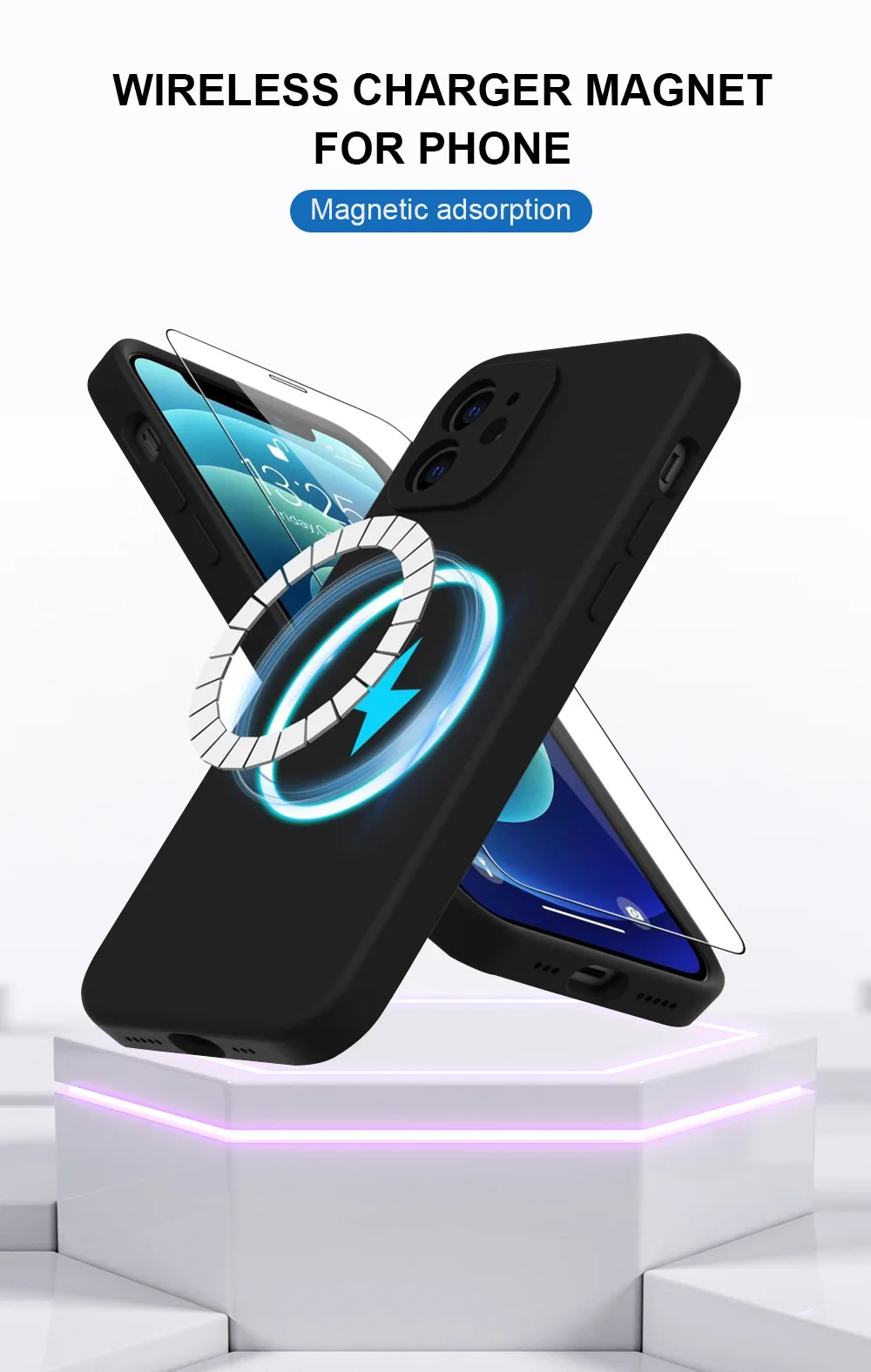 Metal Magsafe Sticker Magsafe Charging Magnet Magnetic Sticker For ...