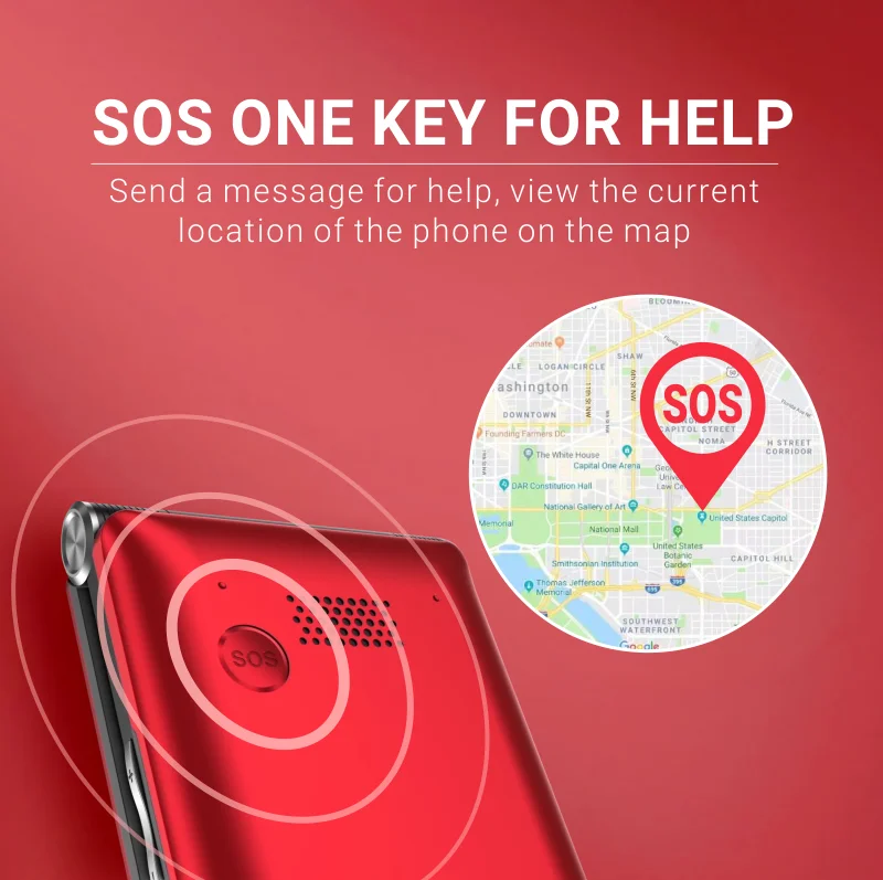 Wholesale Talking Keypad 4g Flip Feature Phone With Sos Gps Wifi Mocor ...