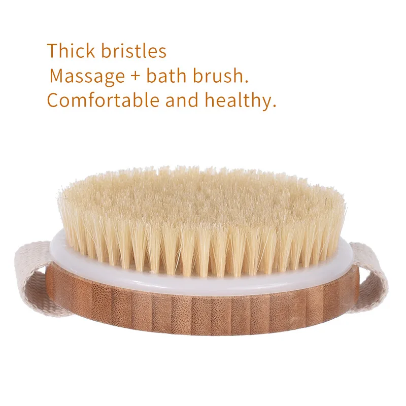 Wholesale Exfoliating Round Wood Bath Massage Bath Brush Dry Brushes ...
