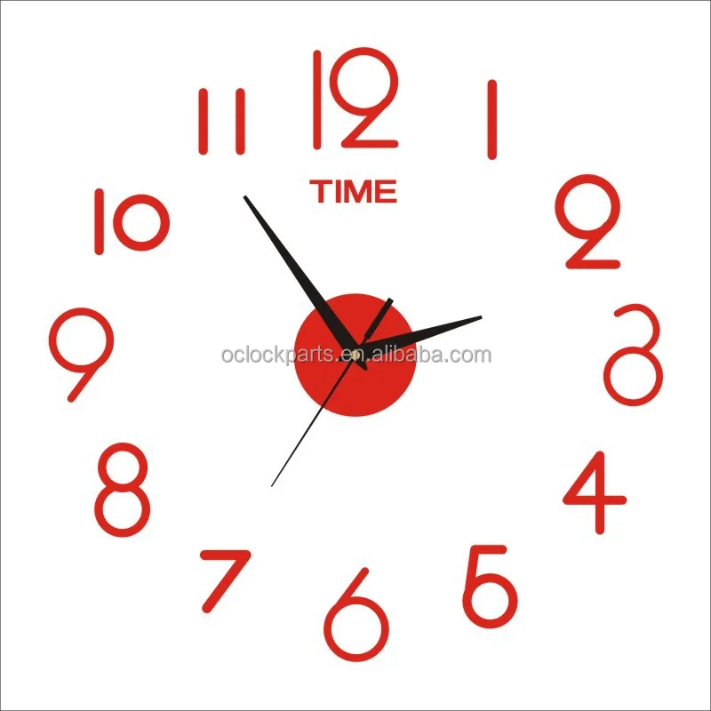Large Wall Clock Frameless Modern Design Silent Number Clock For Living ...