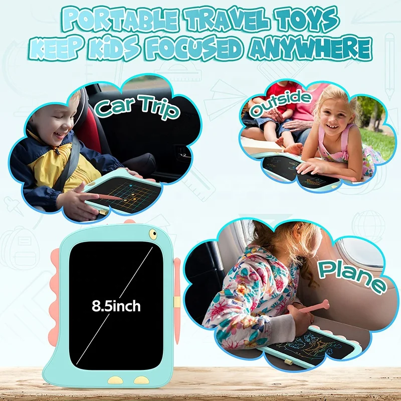 Learning Educational Cartoon Dinosaur Toys Gift Set 8.5inch Kids ...