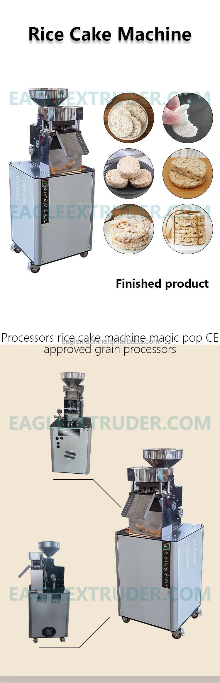 Jinan Eagle New Automatic Electric Stainless Steel Popcorn Rice Cake ...