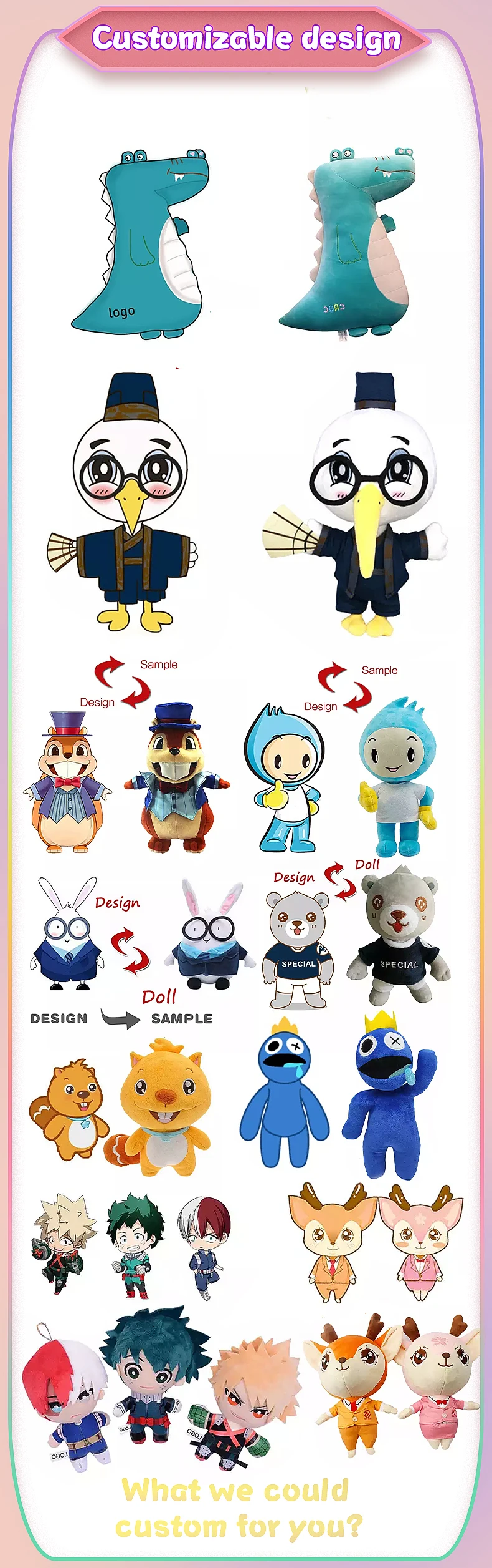 Custom Animal Christmas Genshin Impact Plush Dog Toy Slayer Elf ...