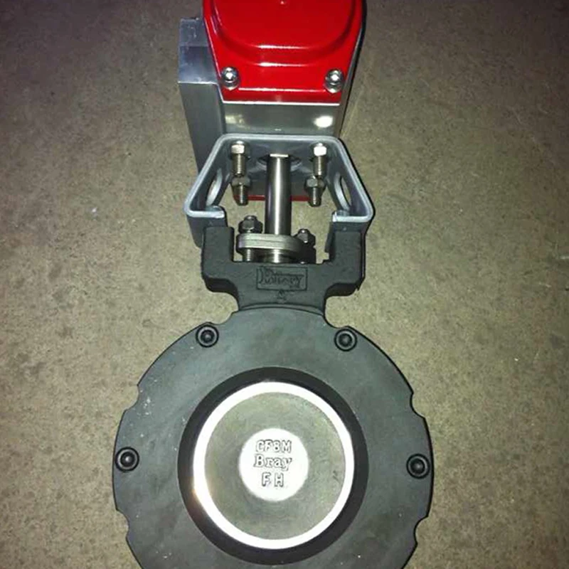 Butterfly Valve D641f Stainless Steel Ptfe Flange Single Acting Pneumatic Actuator Butterfly ...