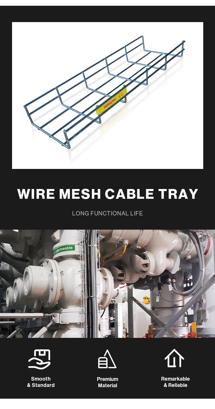 Welding Wire Mesh Cable Tray for Cable Laying in Metal Cable Tray Price ...